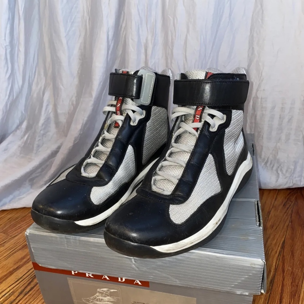 100% Authentic Prada High Top Sneakers - Gem